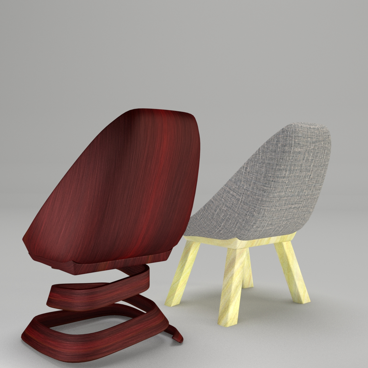 3d scaled chairs alternate designs model