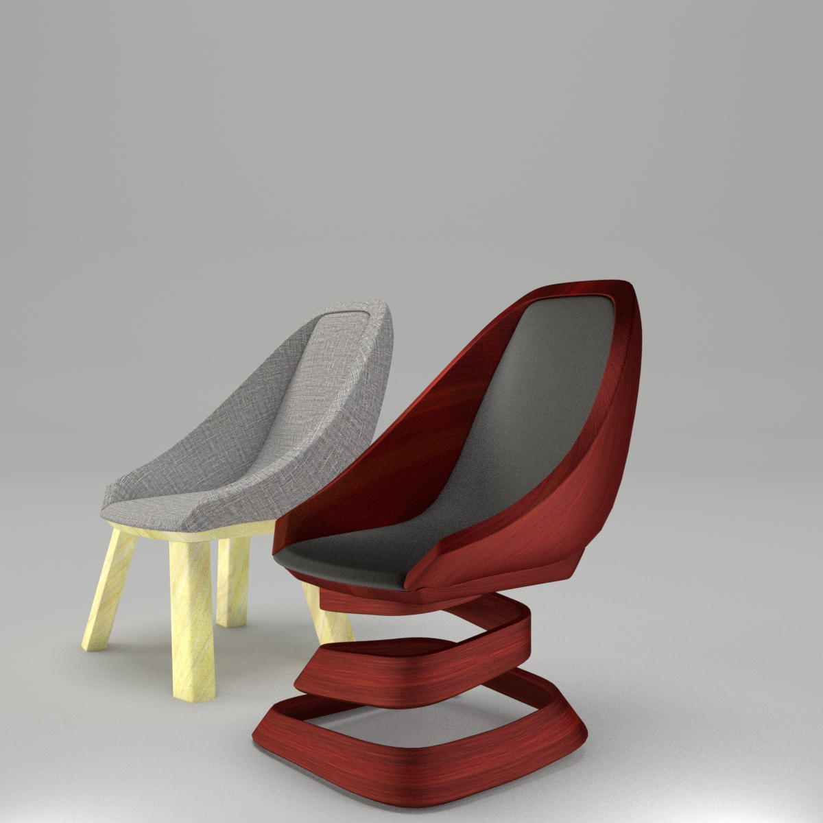 3d scaled chairs alternate designs model