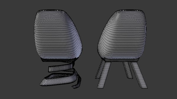 3d scaled chairs alternate designs model