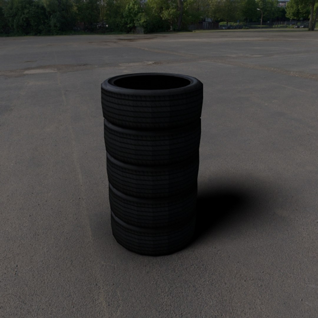 3d Obj Tire Pile
