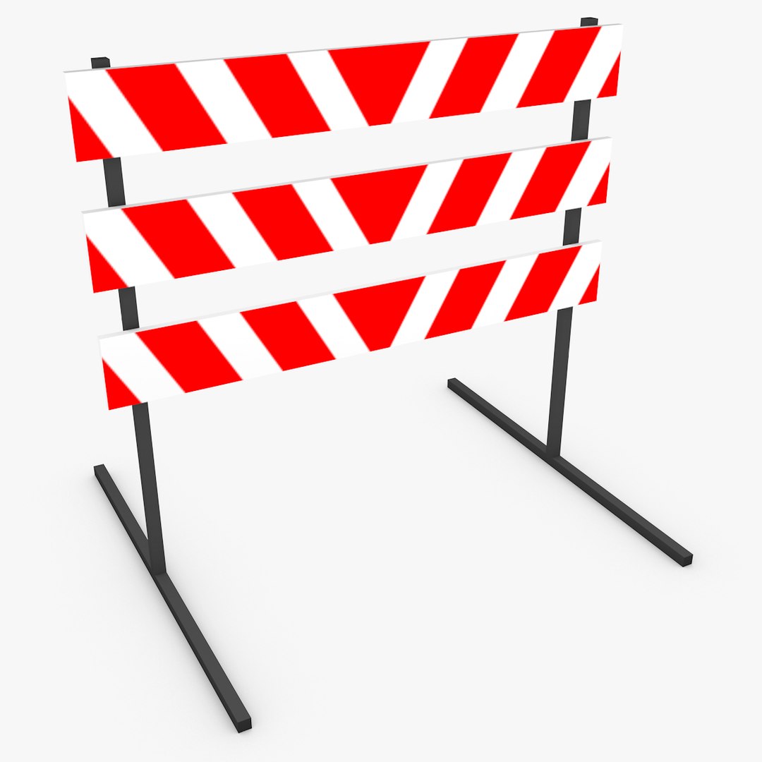 Police Barriers 3D Model - TurboSquid 1384489