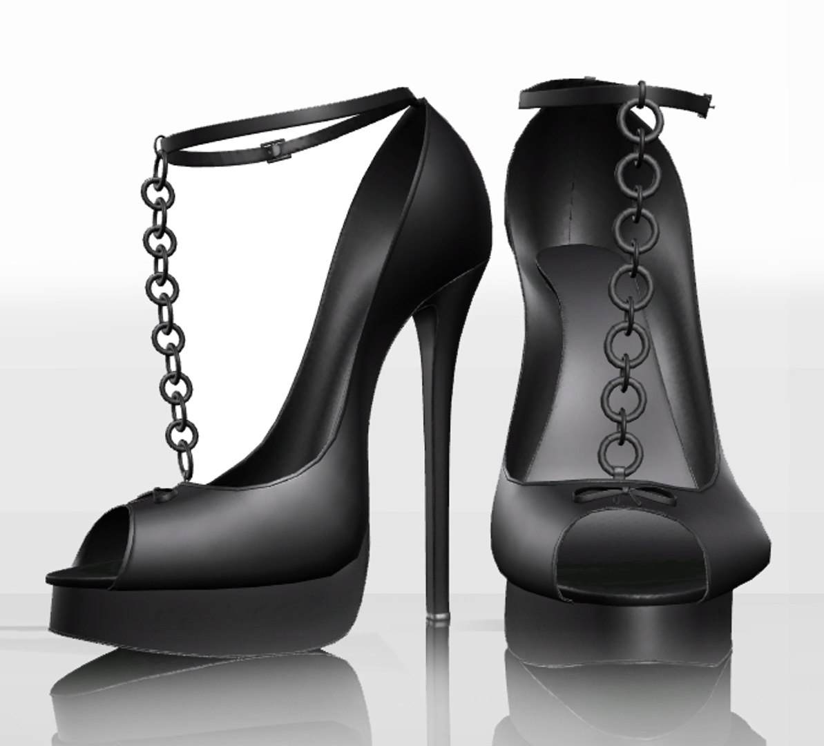 3d heel sandal model