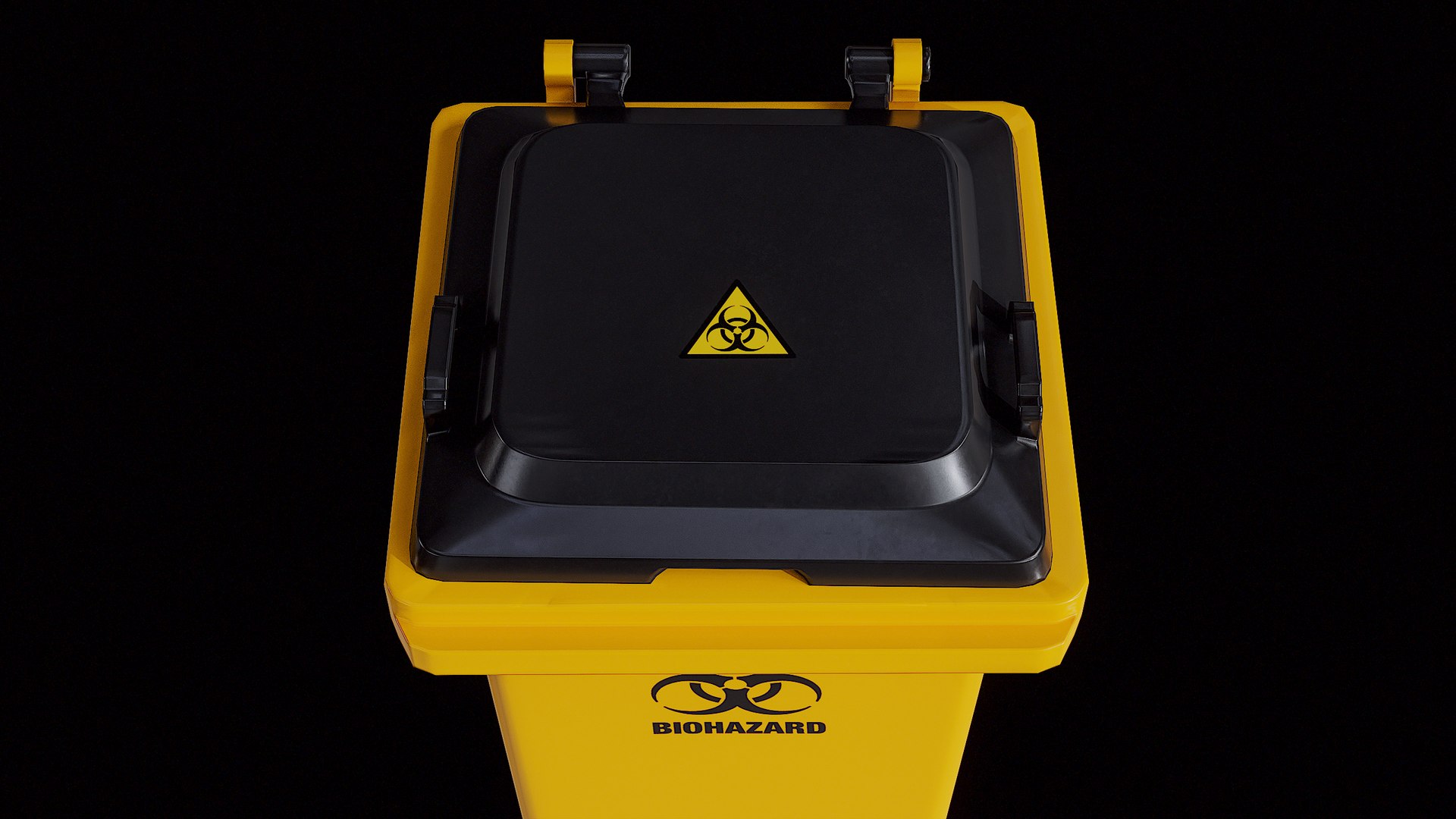 Biohazardous Waste Trash Bin Rigged PBR model - TurboSquid 2150707