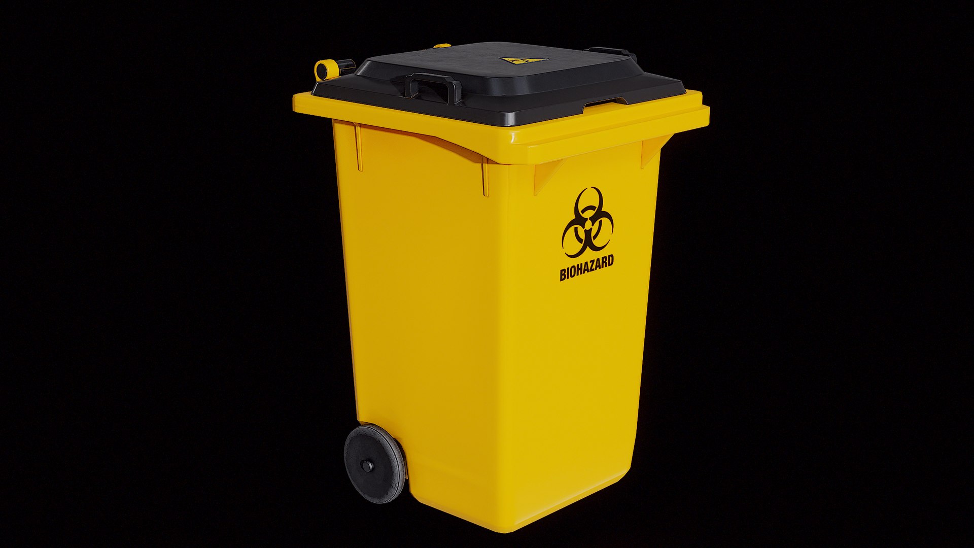 Biohazardous Waste Trash Bin Rigged PBR model - TurboSquid 2150707