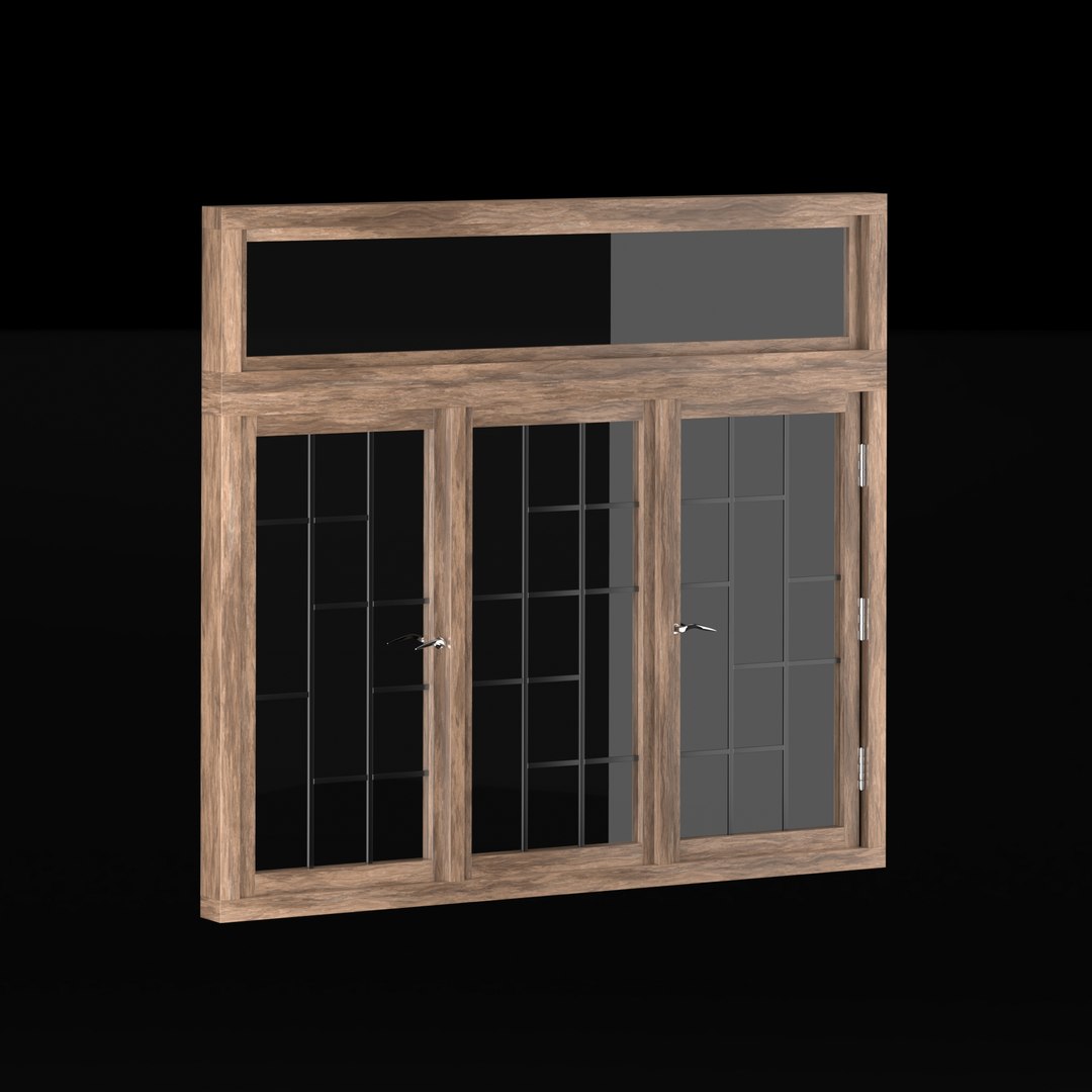 3D Modern Wooden Windows - TurboSquid 1817374