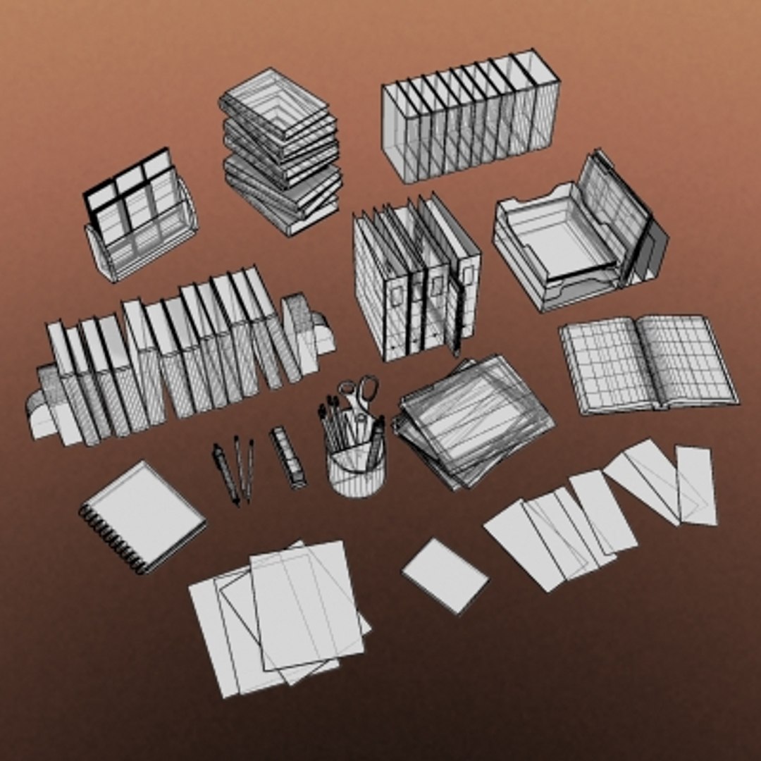 3d Model Book Store Clutter