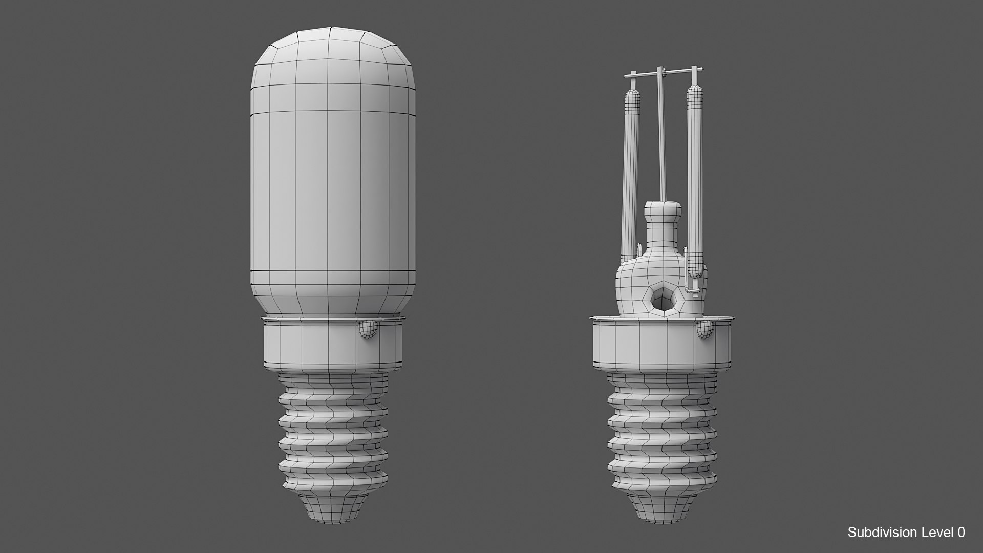 3d model led filament bulb lights