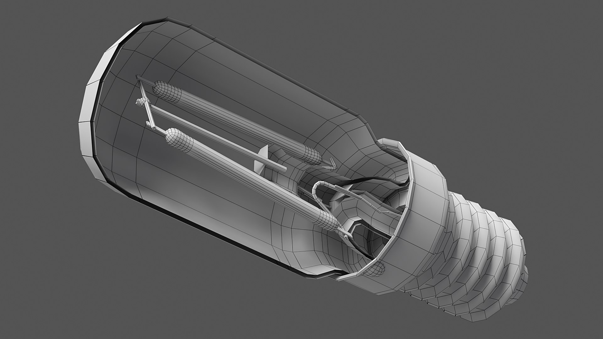 3d model led filament bulb lights