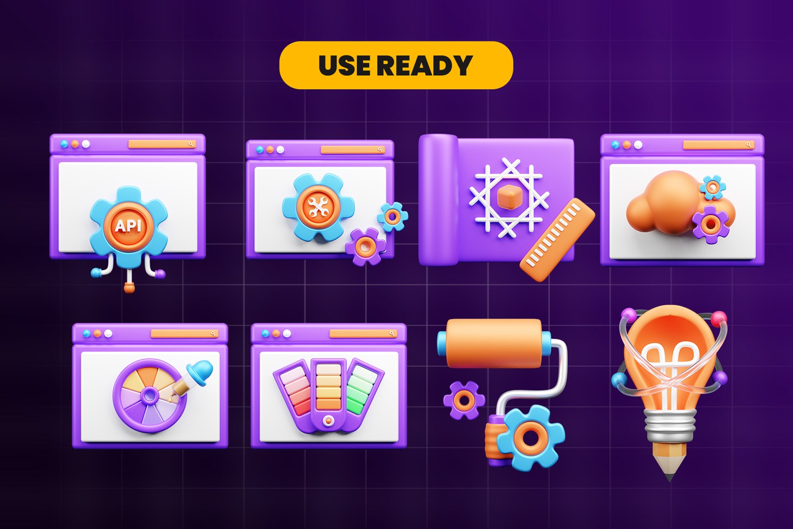 3D Design And Development 3d Illustration Icon Pack - TurboSquid 2252867