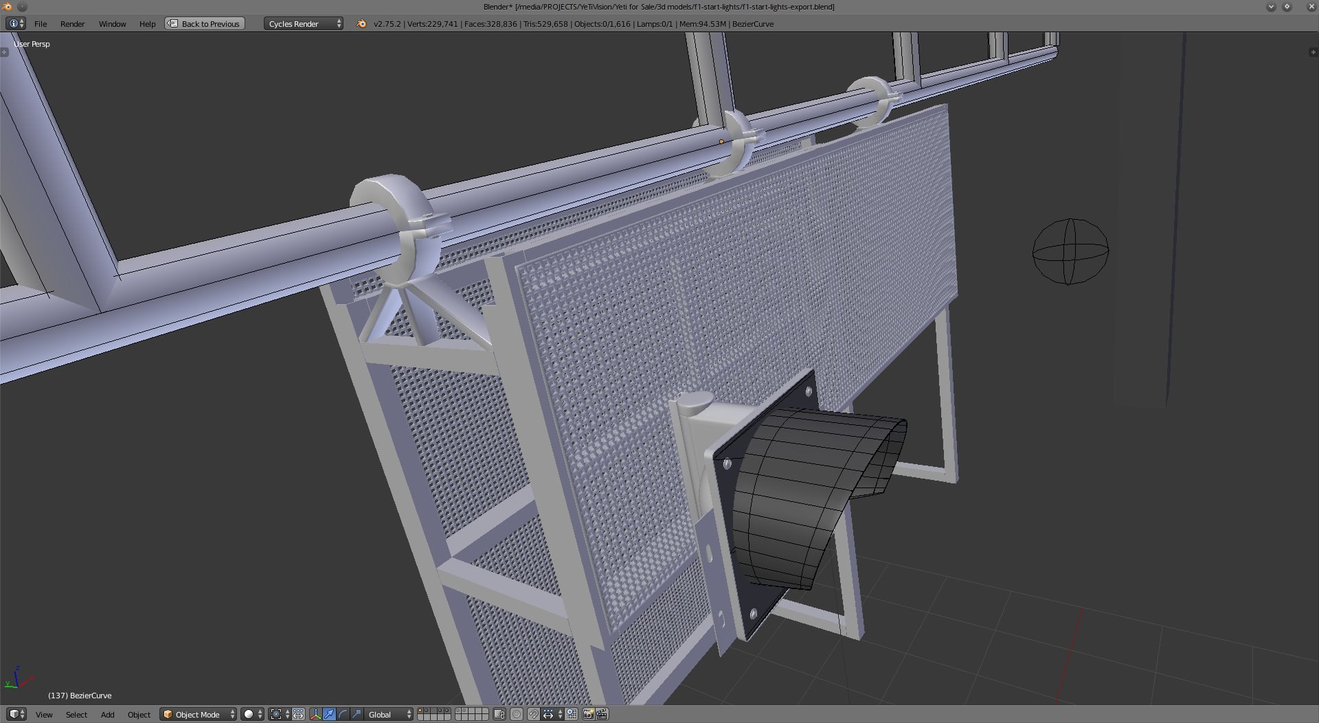start lights 3d model