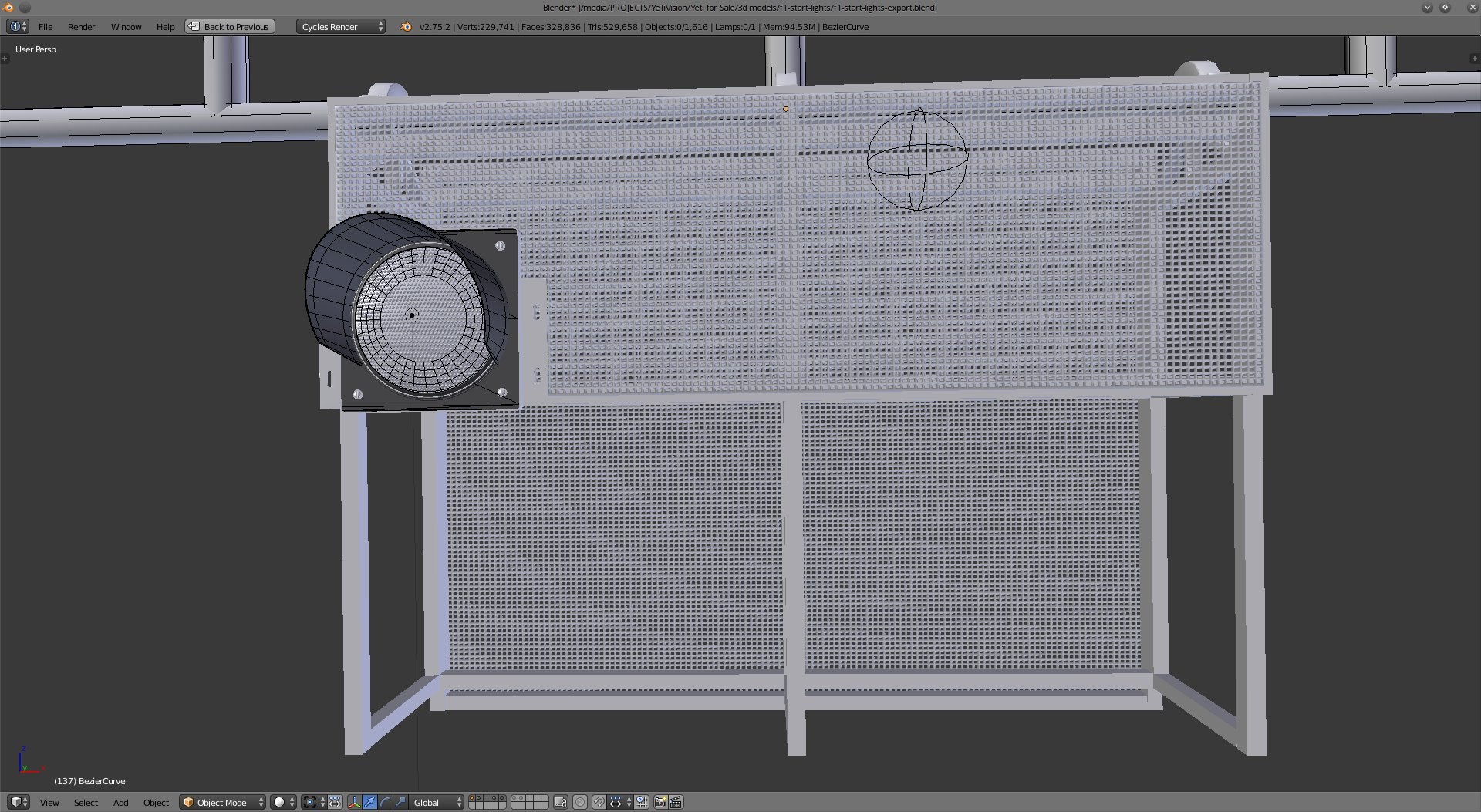 start lights 3d model
