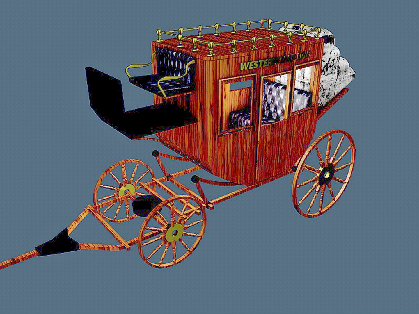 3D Western Wagon 5 Model - TurboSquid 1533160