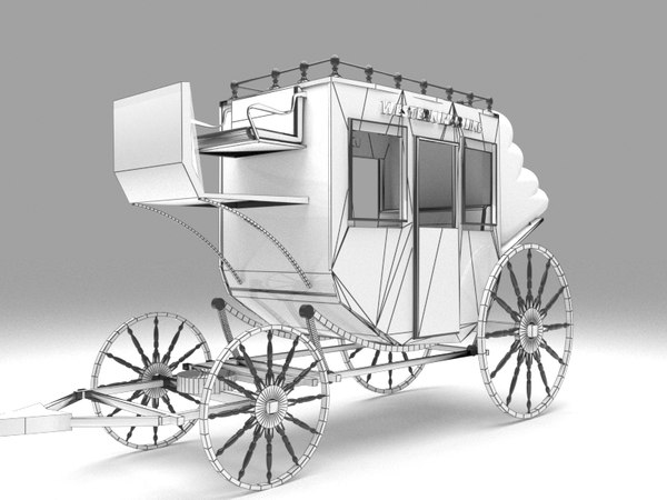 3D western wagon 5 model - TurboSquid 1533160