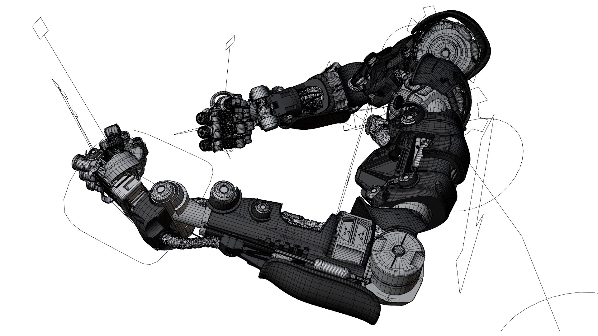 3D hand mechanical robotic model - TurboSquid 1658807
