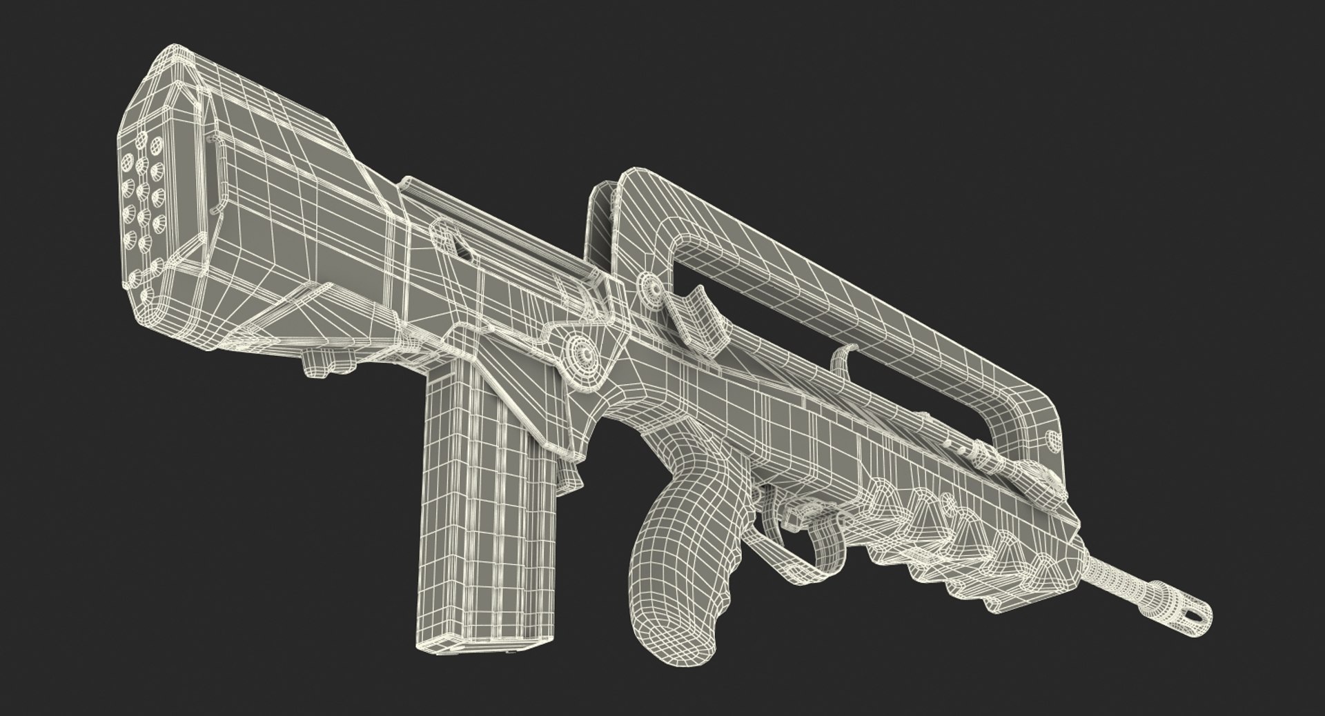 Assault rifle famas f1 3D model - TurboSquid 1168016