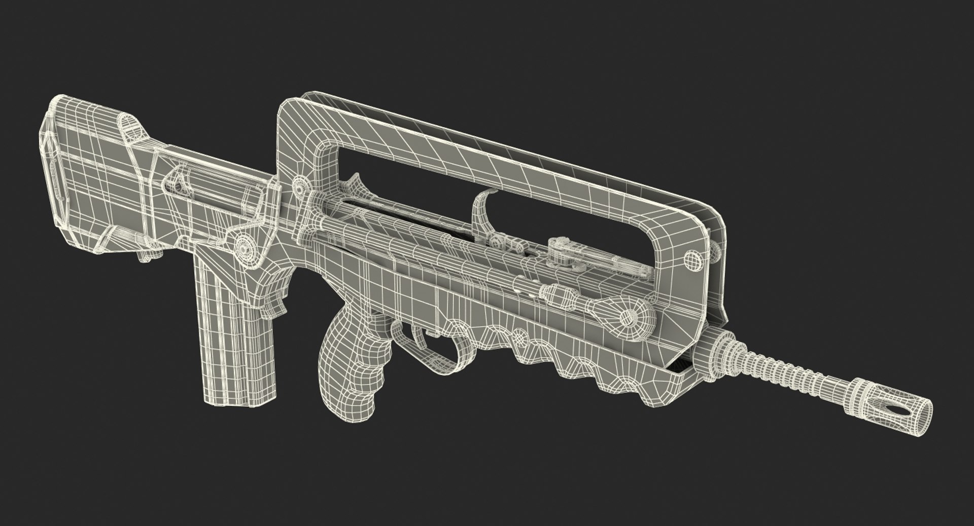 Assault rifle famas f1 3D model - TurboSquid 1168016