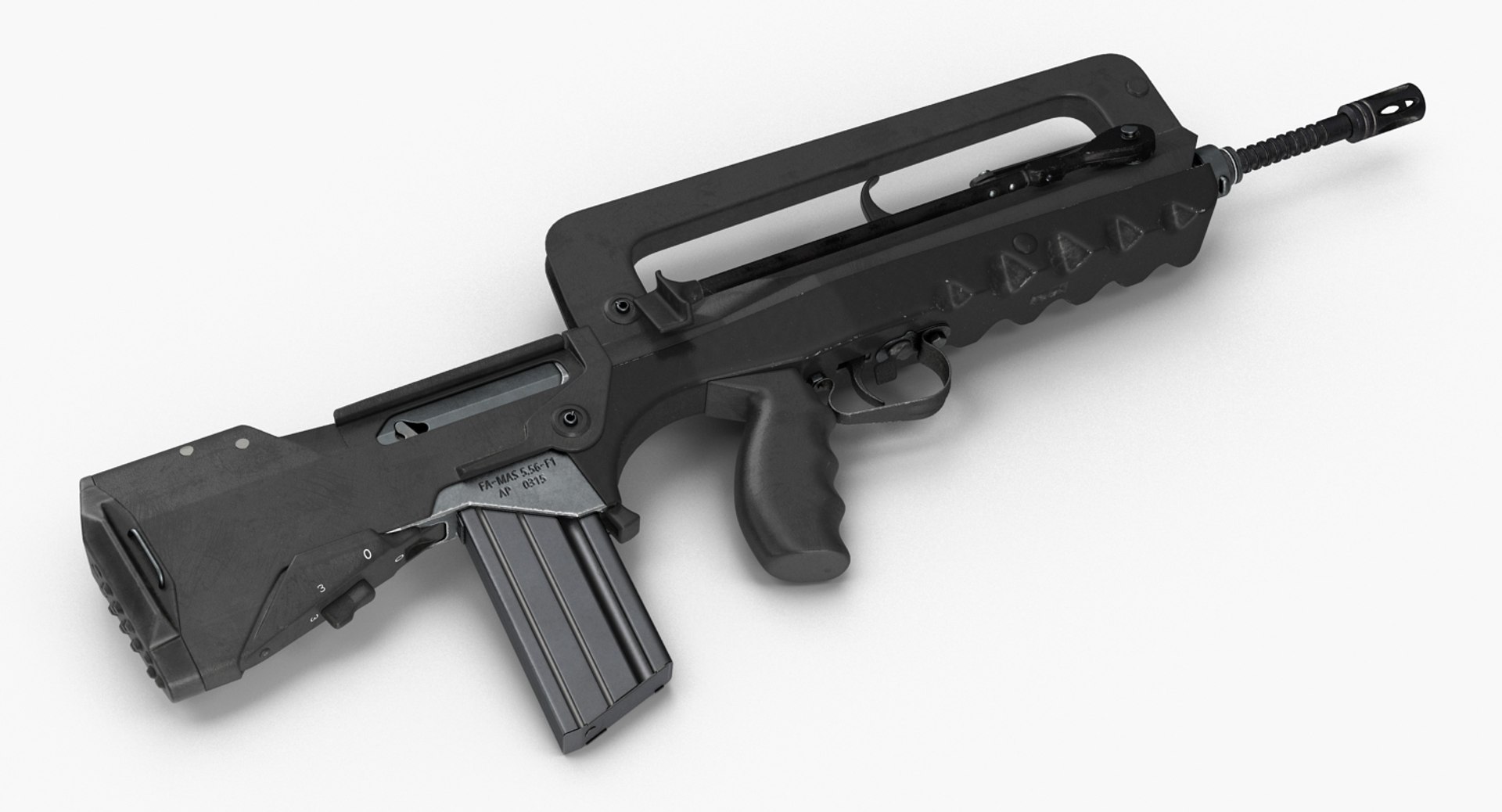 Assault rifle famas f1 3D model - TurboSquid 1168016