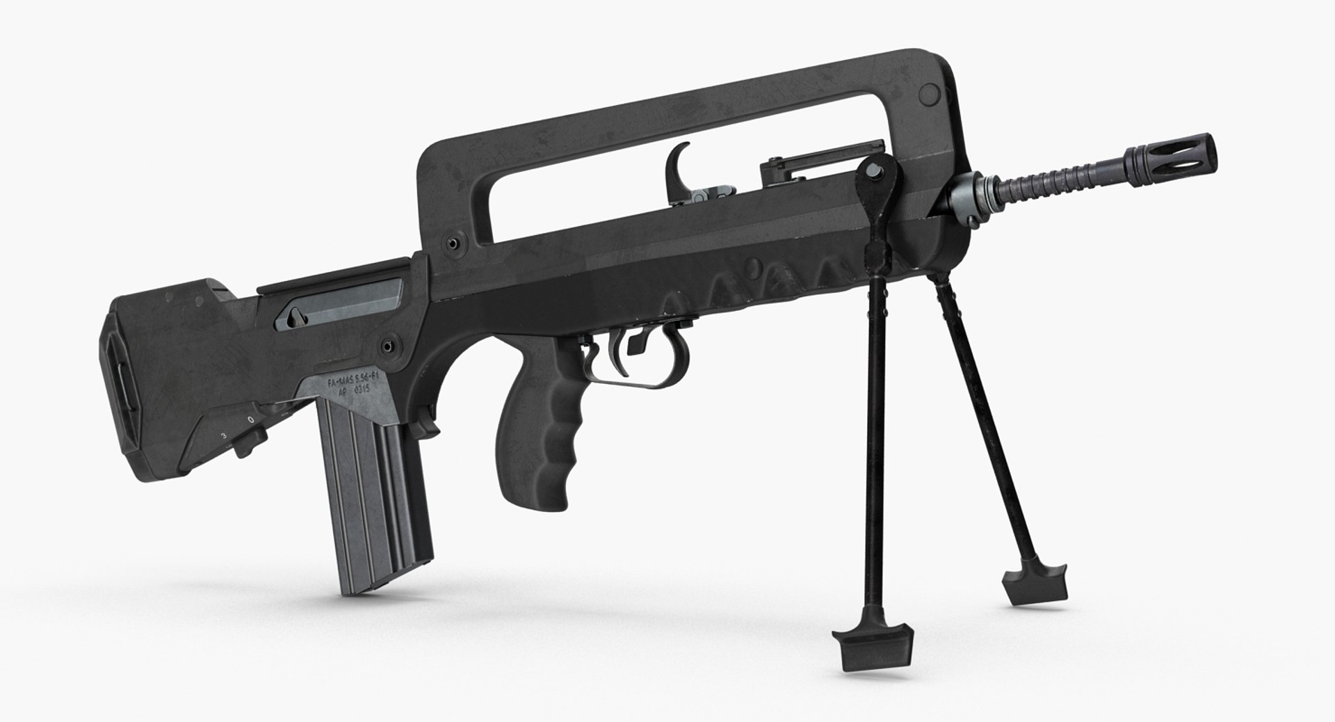 Assault rifle famas f1 3D model - TurboSquid 1168016