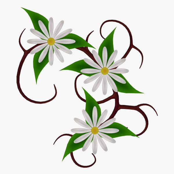 3ds max wall flowers fg