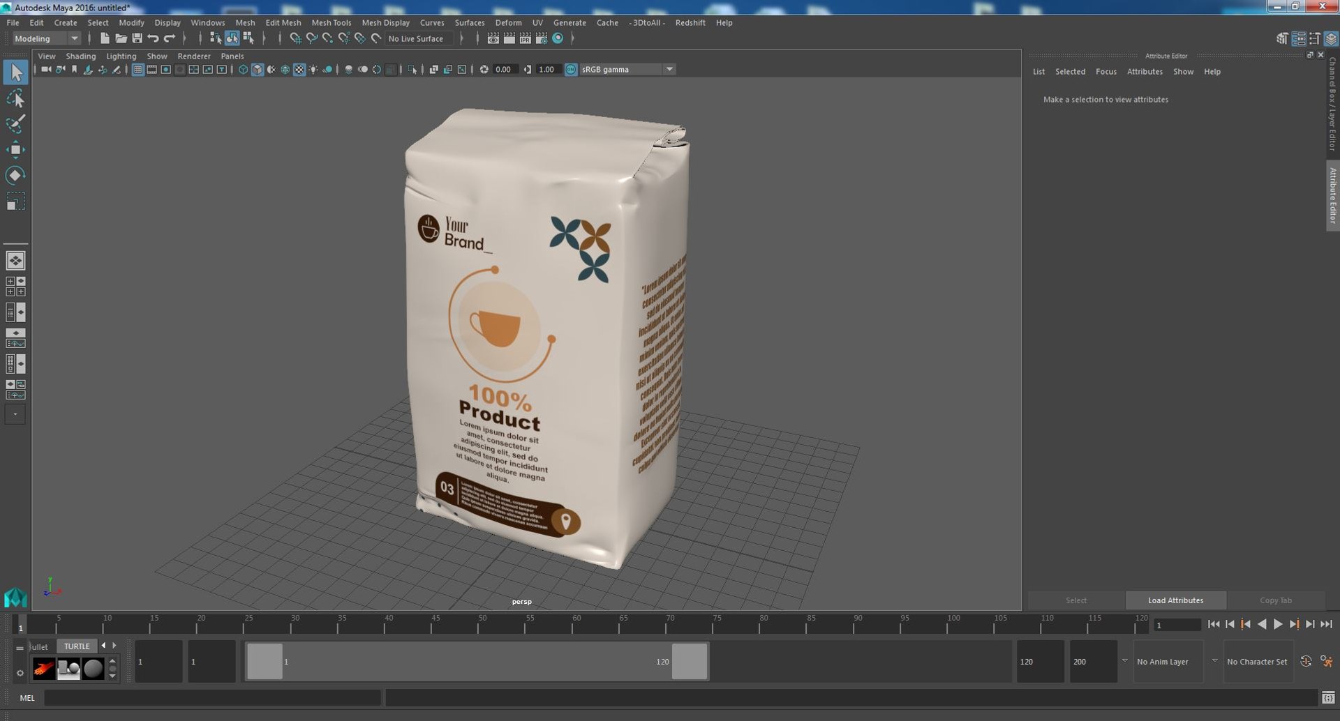 3D Foil Package 2lb Mockup Beige model - TurboSquid 1926866