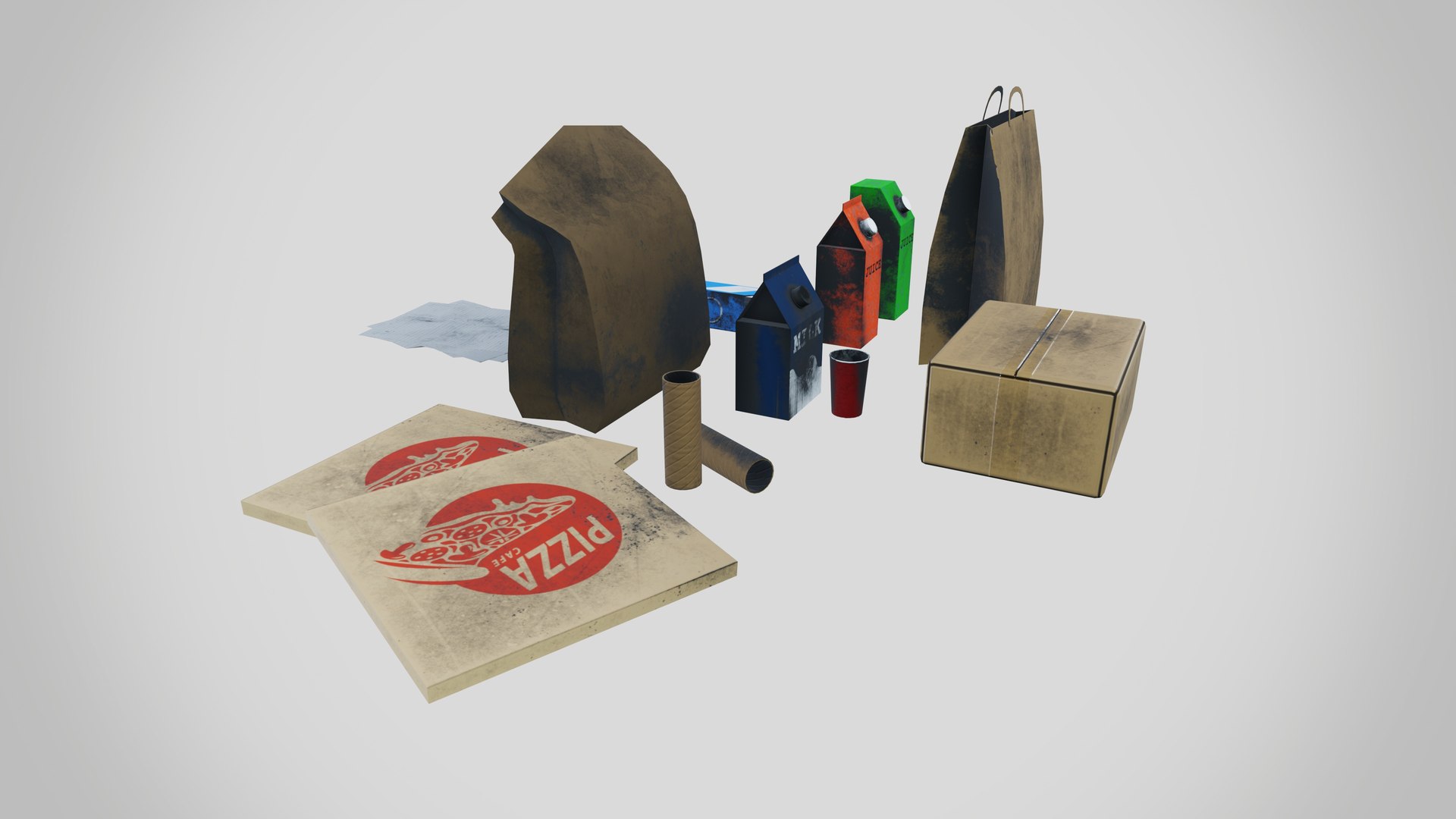 3D Paper Waste - TurboSquid 2273240