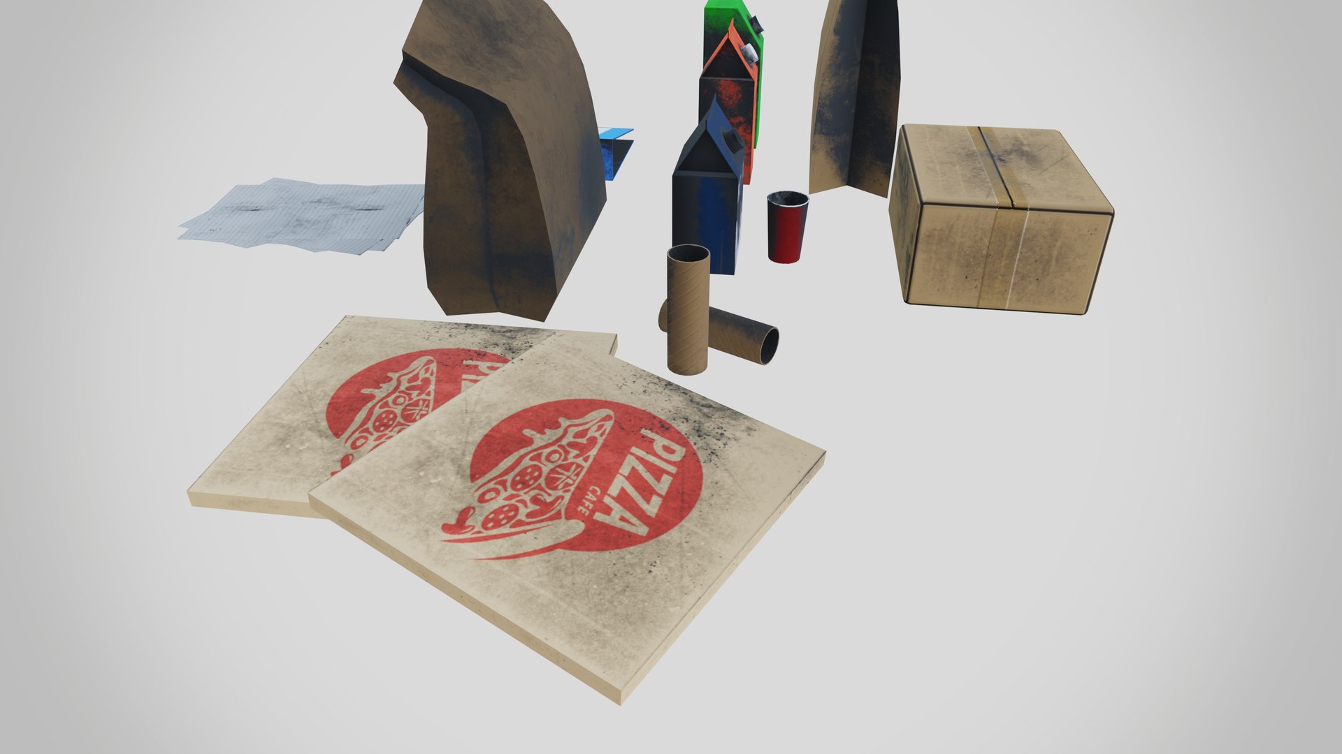 3D Paper Waste - TurboSquid 2273240