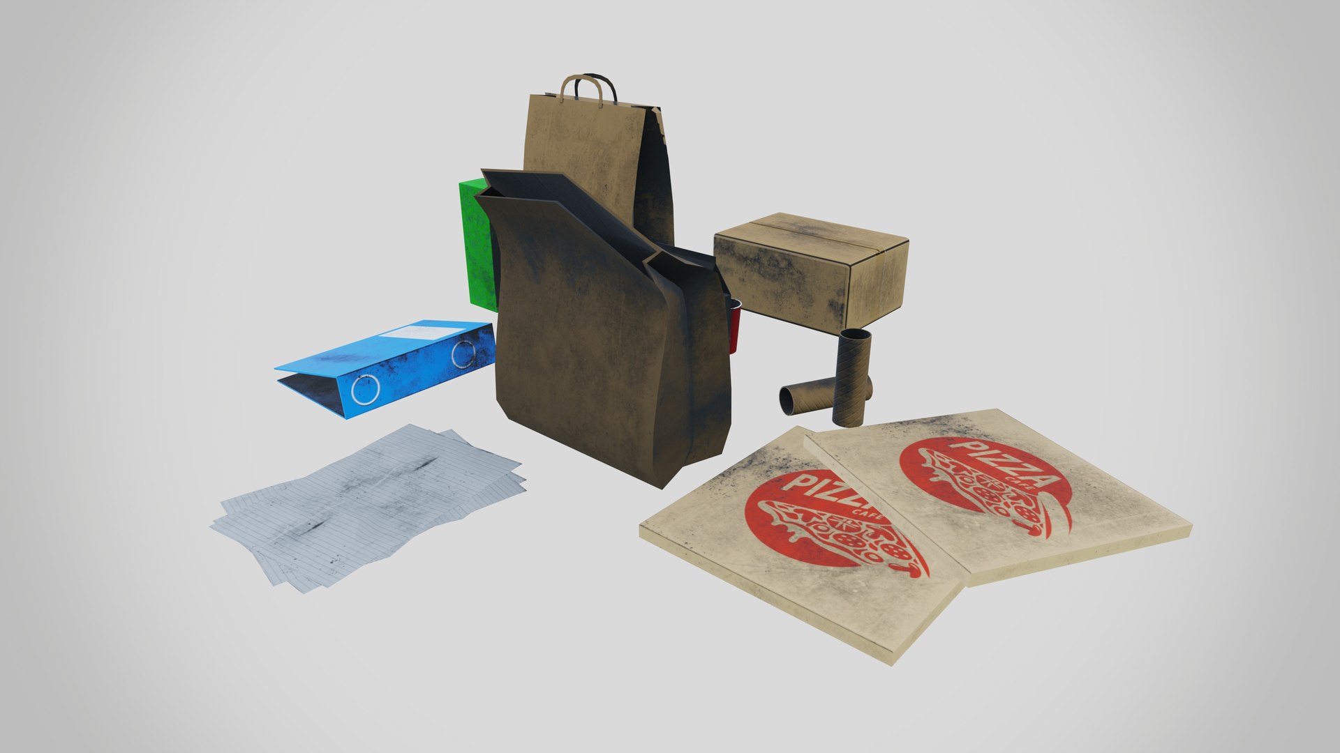 3D Paper Waste - TurboSquid 2273240