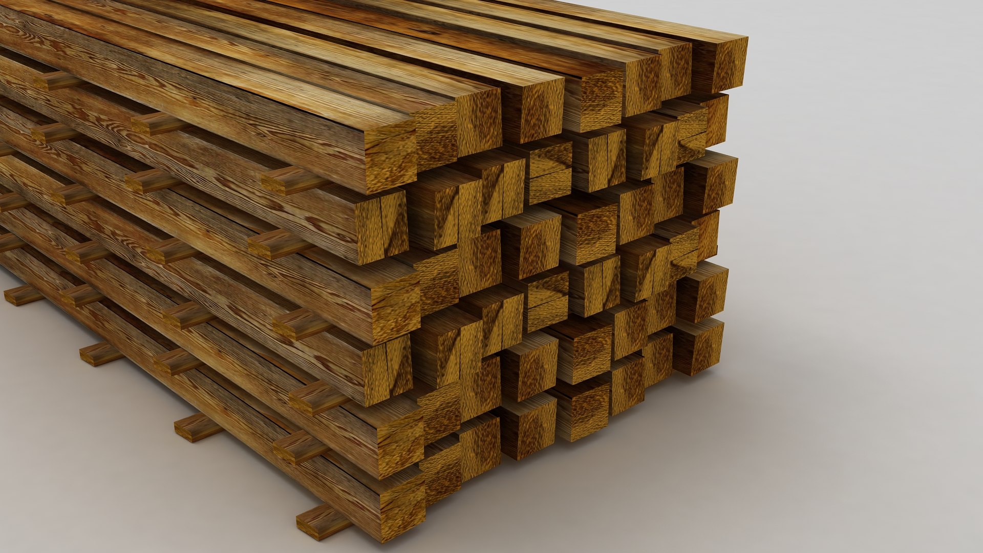 Wooden Bar Stack Model - TurboSquid 1959993