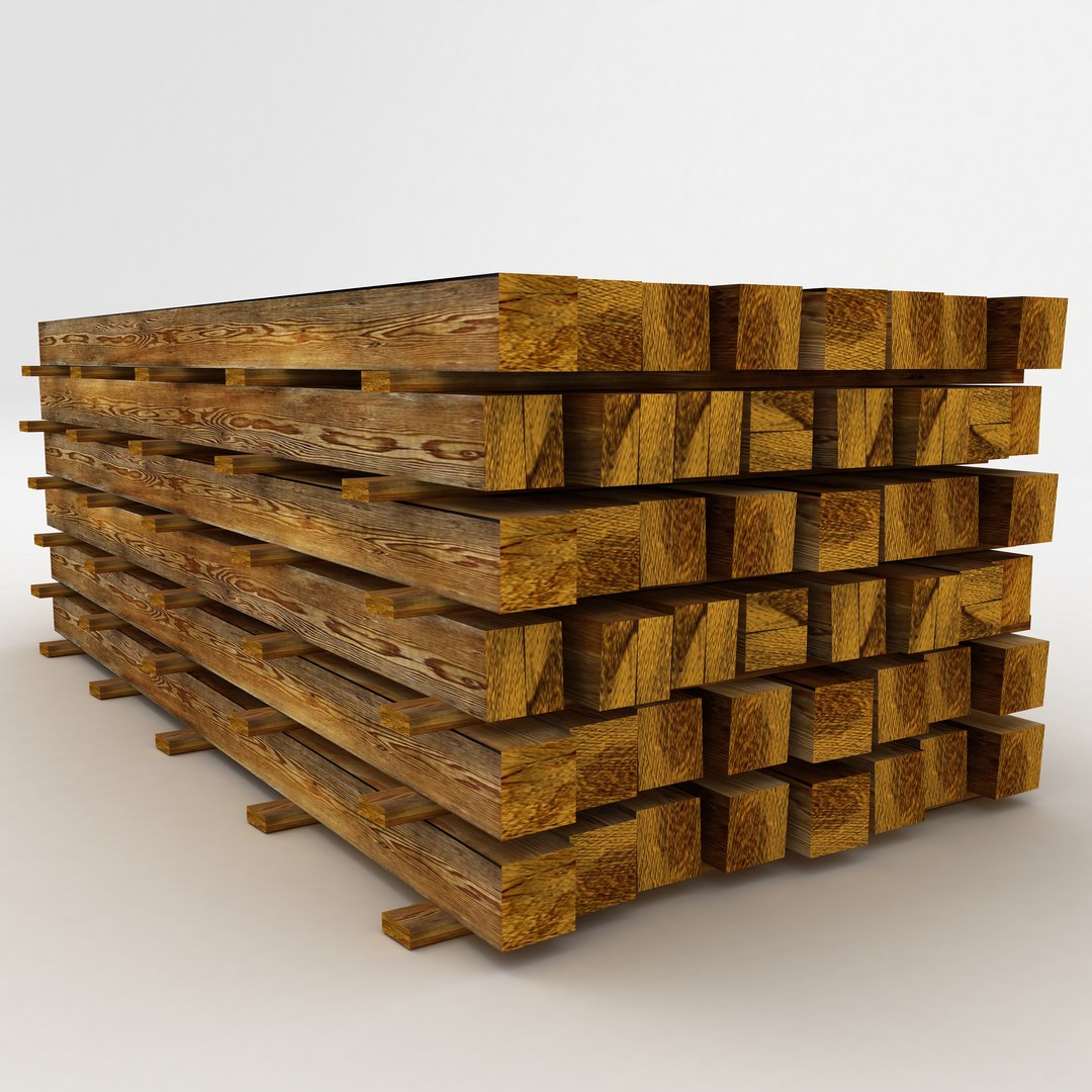 Wooden Bar Stack Model - TurboSquid 1959993