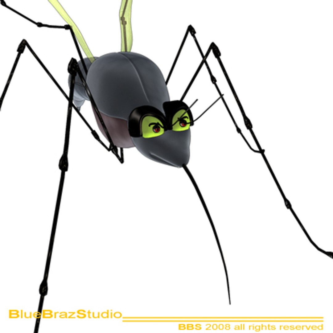 Mosquito Cartoon 3d Model