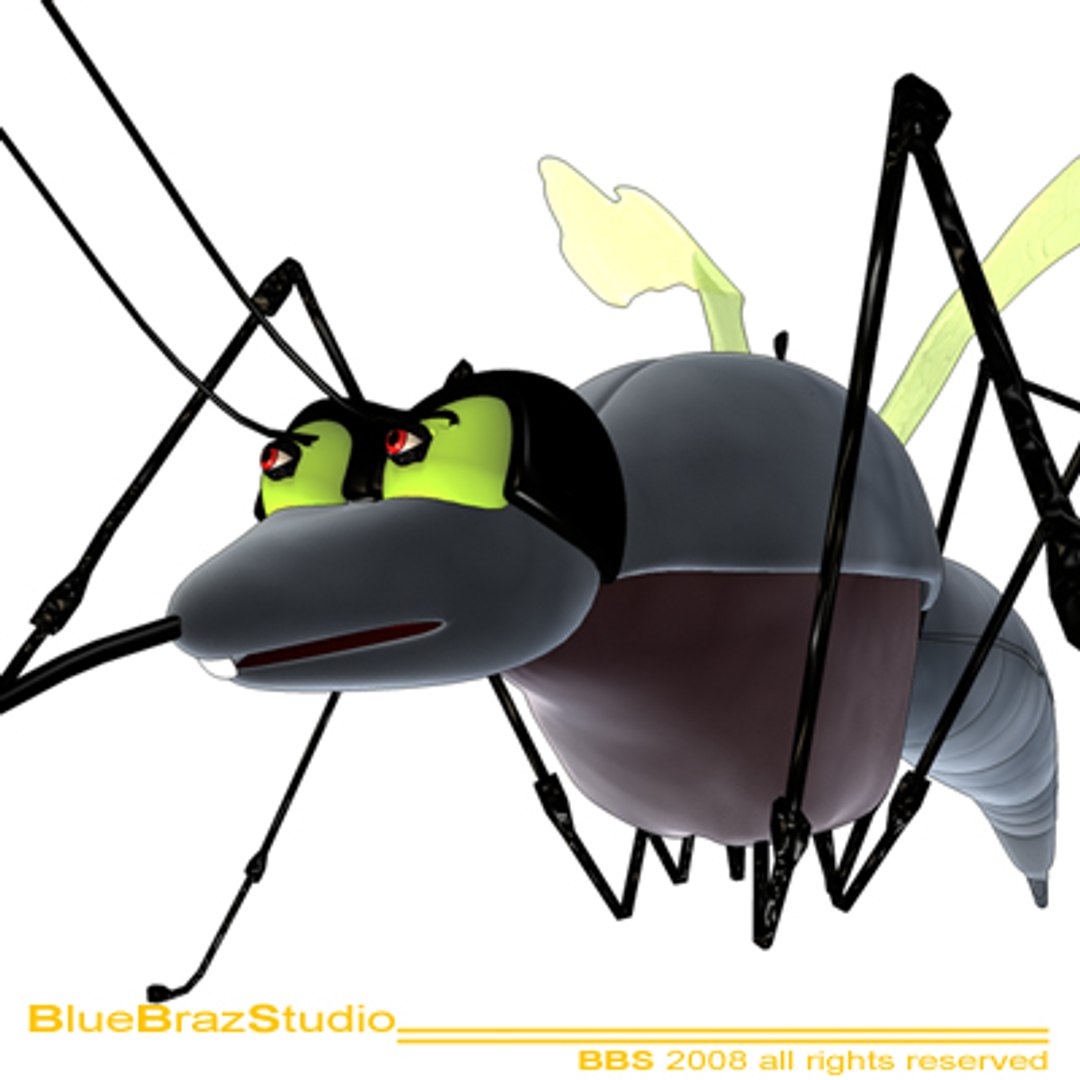 Mosquito Cartoon 3d Model
