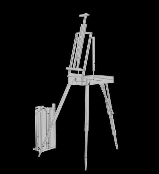 Outdoor portable easel 3D model - TurboSquid 1510258