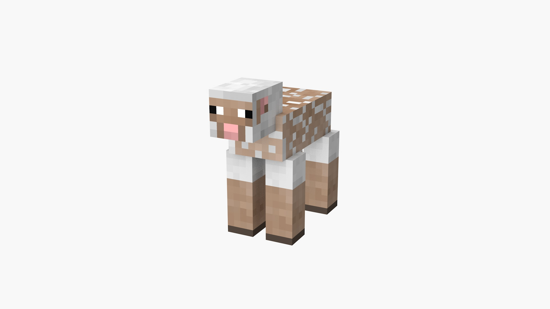 Sheep Sheared Minecraft 3D Model - TurboSquid 2364705