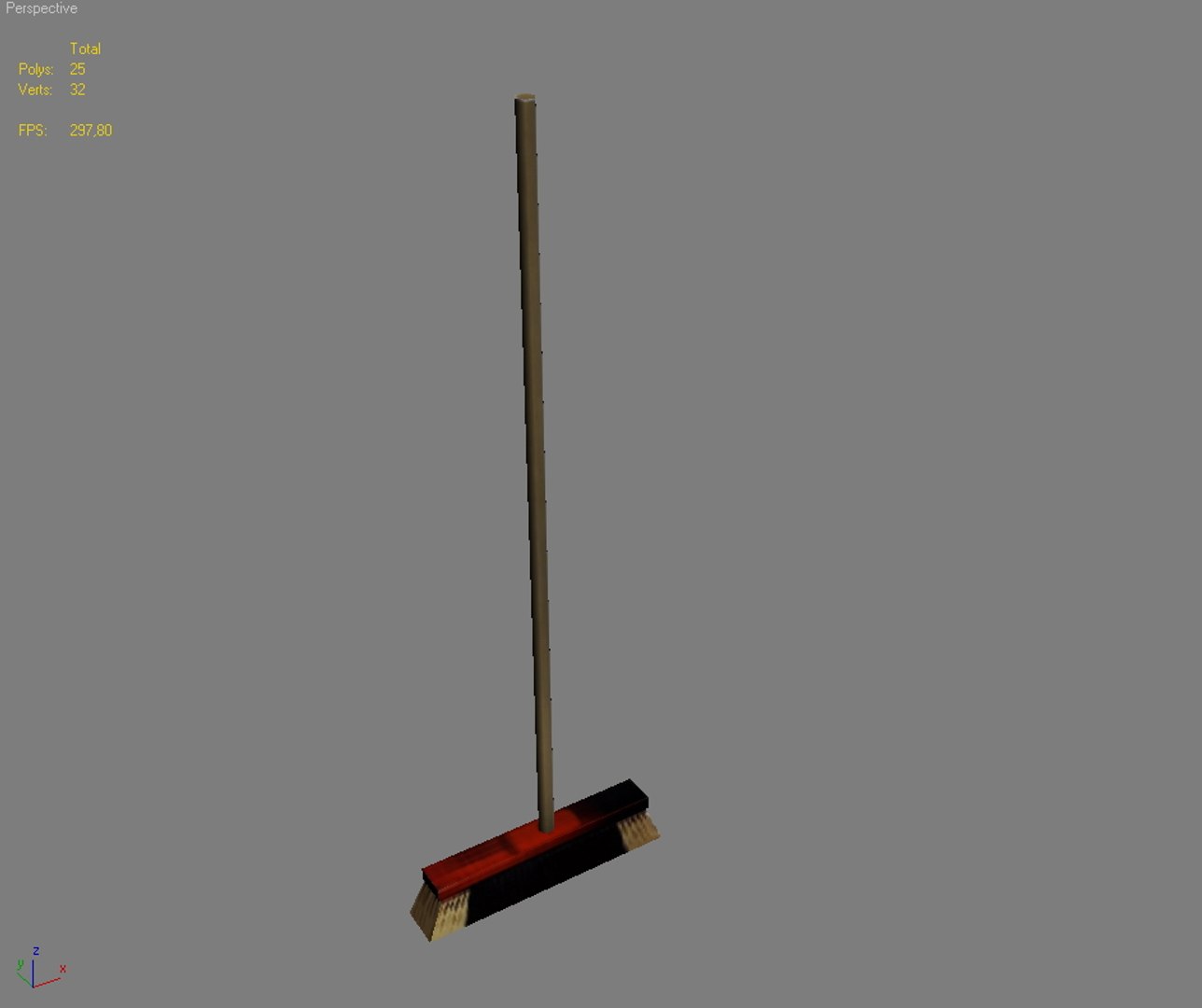 3d Model Broom Households