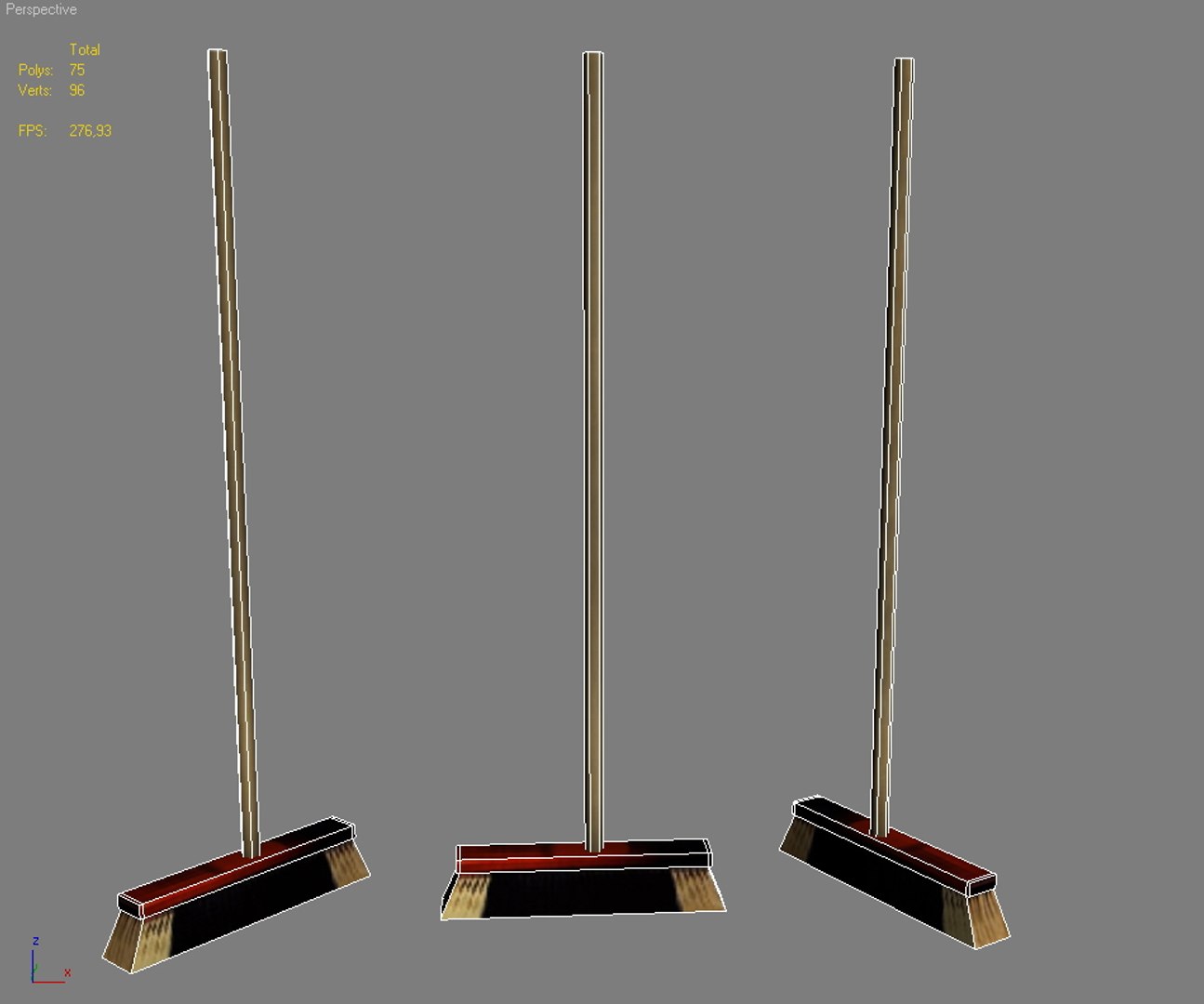 3d Model Broom Households