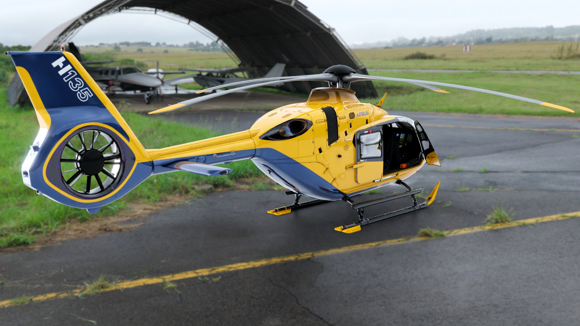 Airbus H135 Helicopter 3D Model - TurboSquid 2236774
