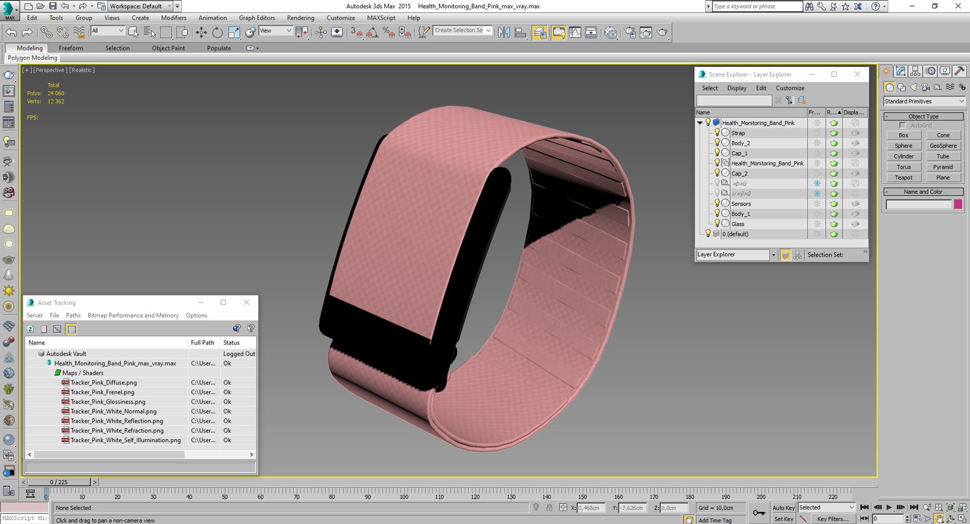 Health Monitoring Band Pink 3D Model - TurboSquid 2115642