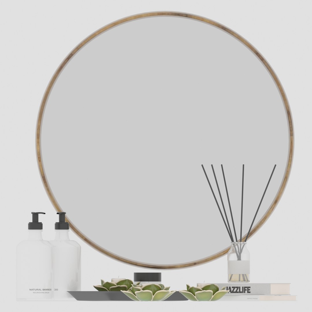 3D Set Mirror Candle - TurboSquid 1631097