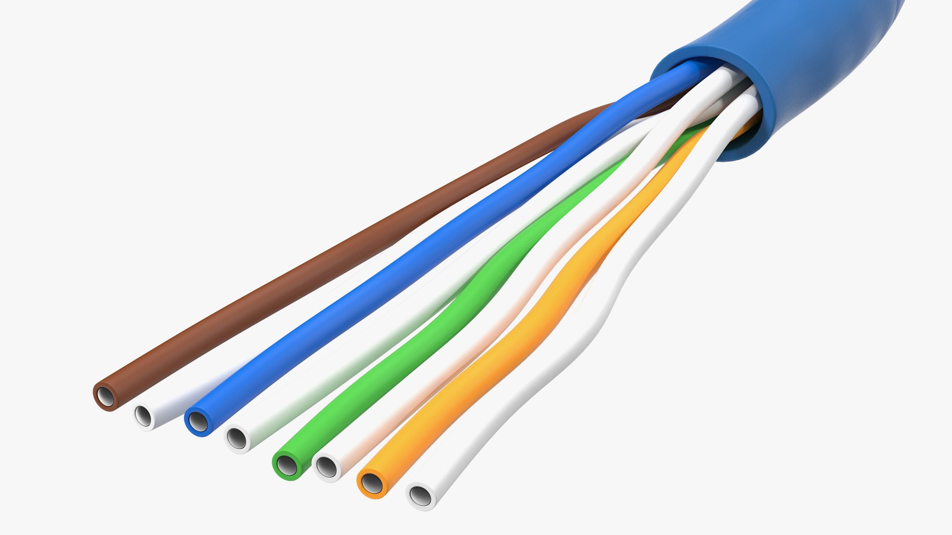 Rj45 Cable Cut 3D - TurboSquid 1458562