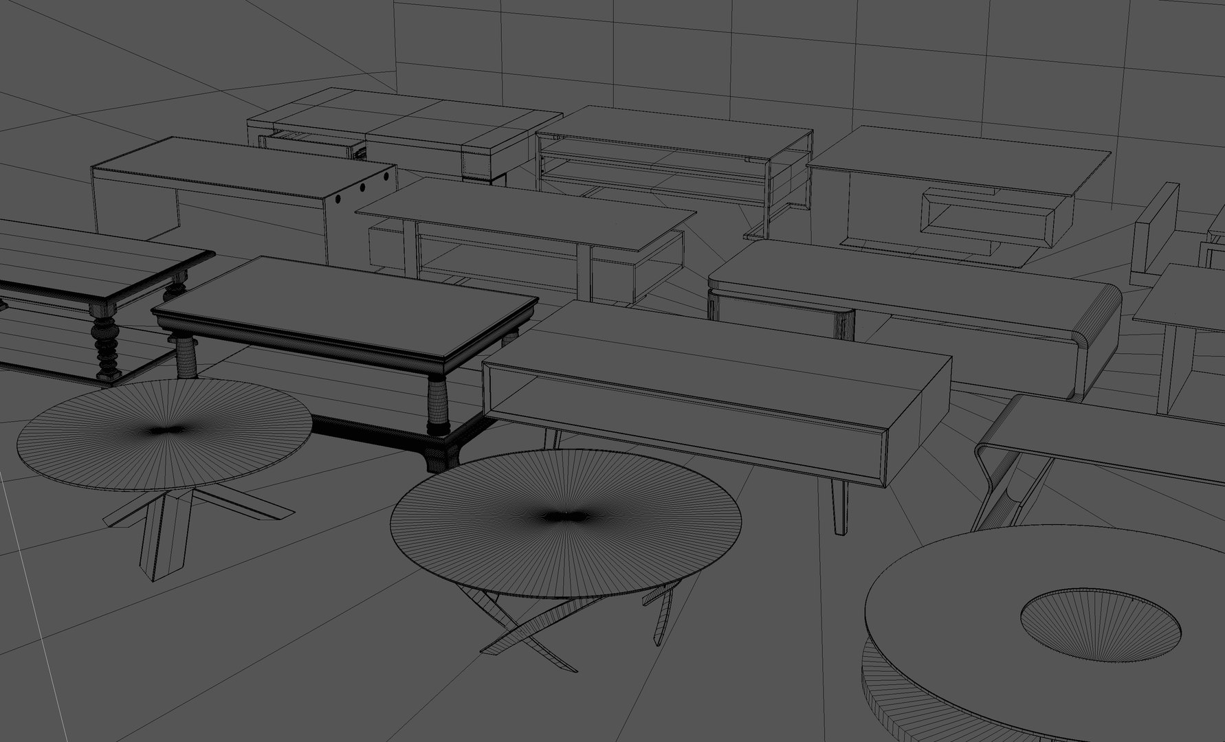 Coffee Tables Collection Model - TurboSquid 2222302