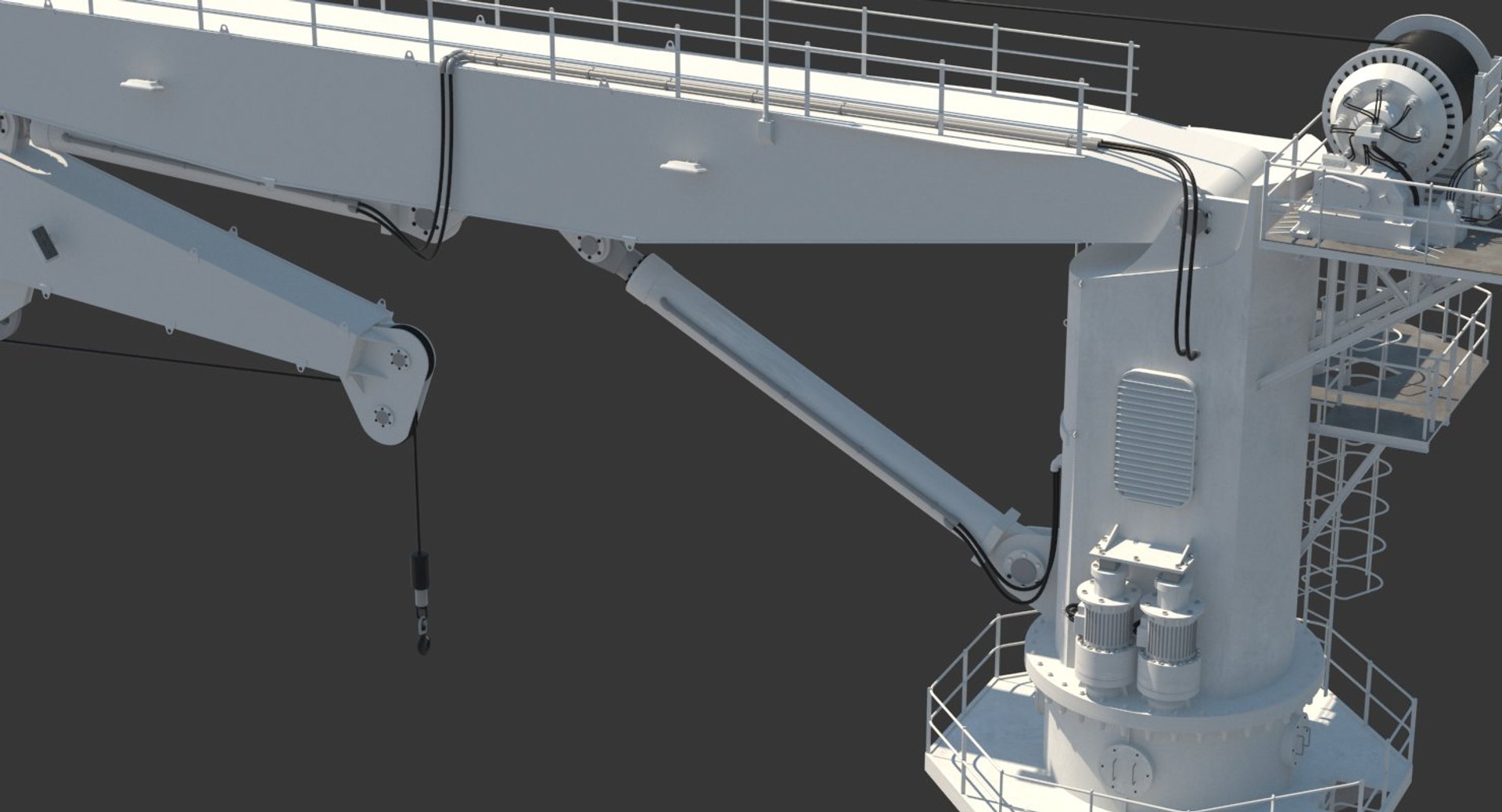 Knuckle Boom Crane Obj