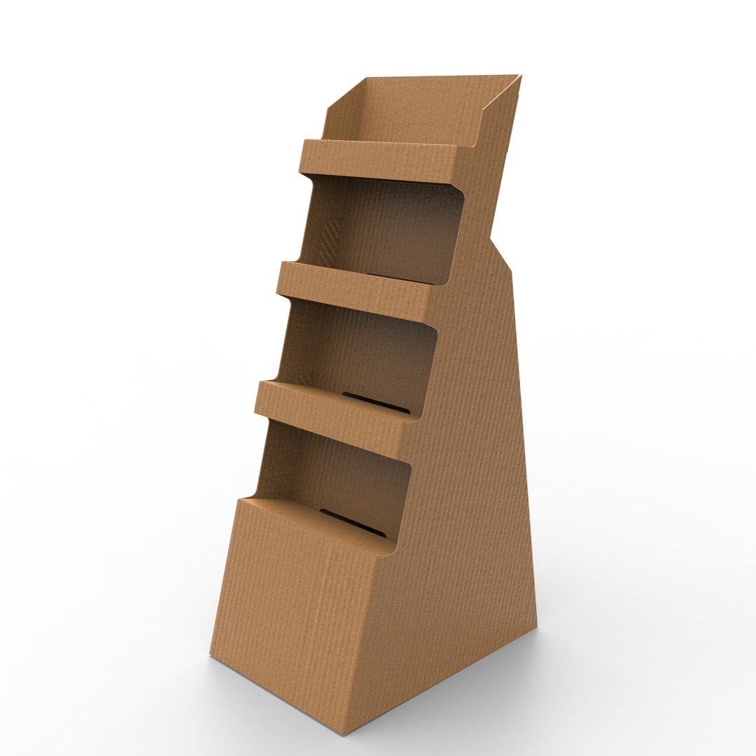 Point Of Sale Cardboard Display Stand 3D Model - TurboSquid 2315308