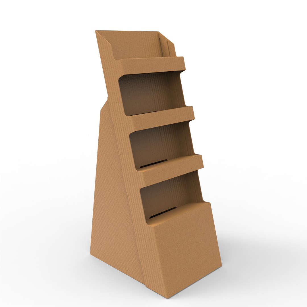 Point Of Sale Cardboard Display Stand 3D Model - TurboSquid 2315308