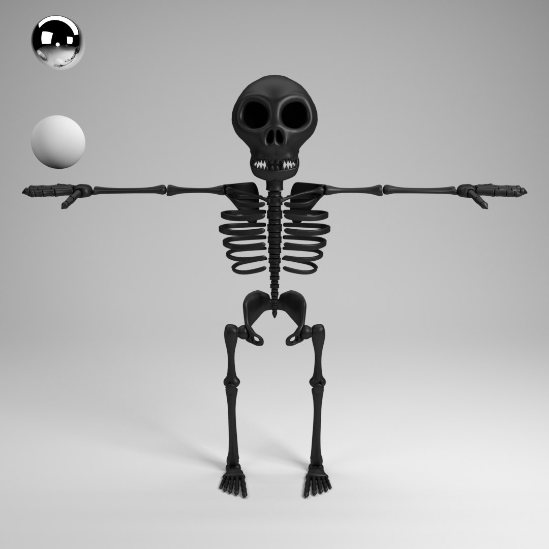 3D Cartoon Skeleton Model - TurboSquid 1485576