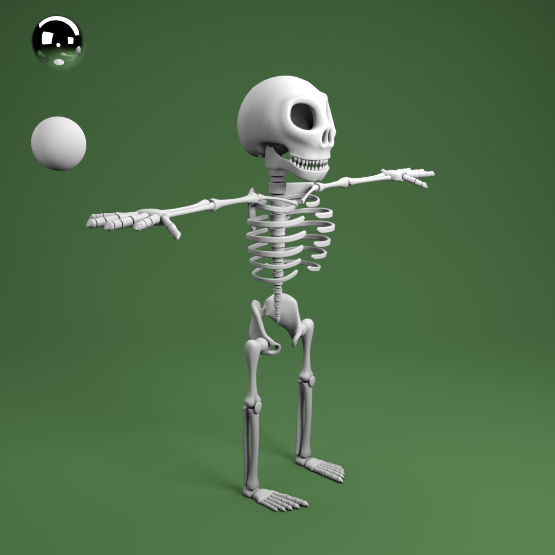 3D Cartoon Skeleton Model - TurboSquid 1485576