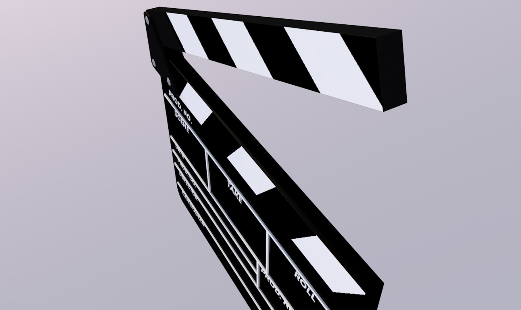 3d Clapperboard Clapper Model