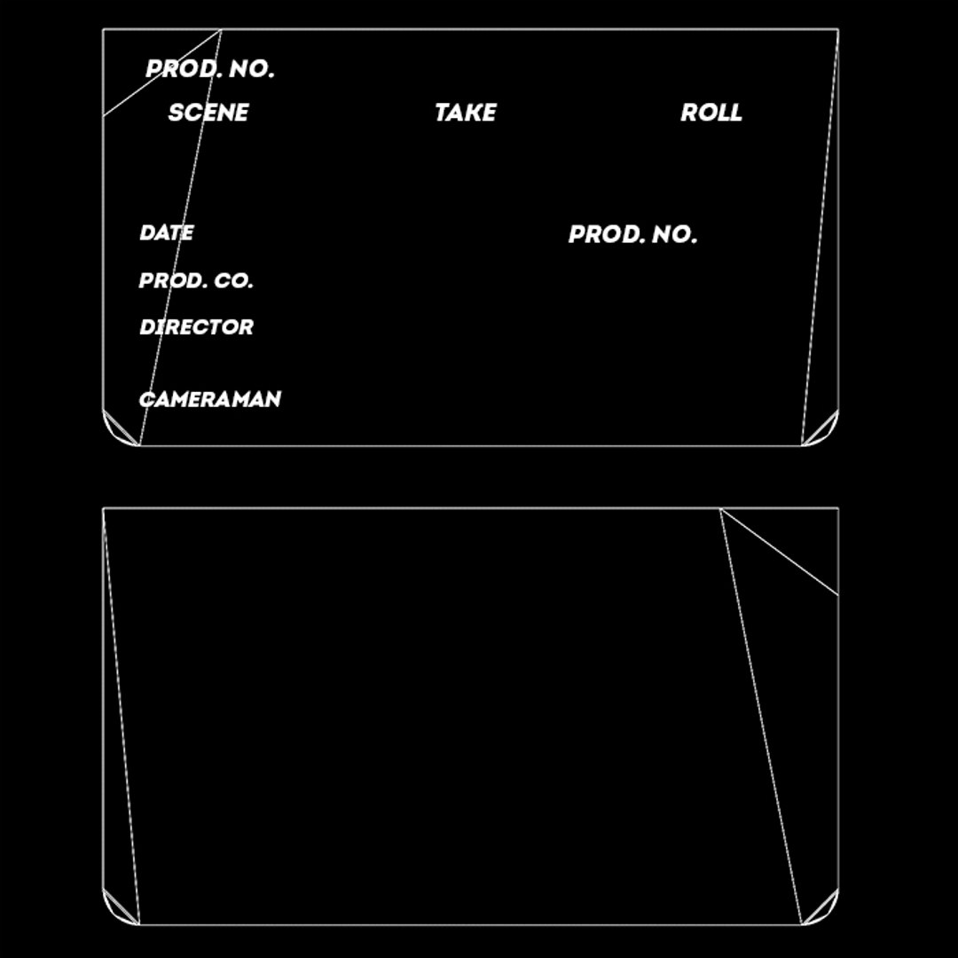 3d Clapperboard Clapper Model