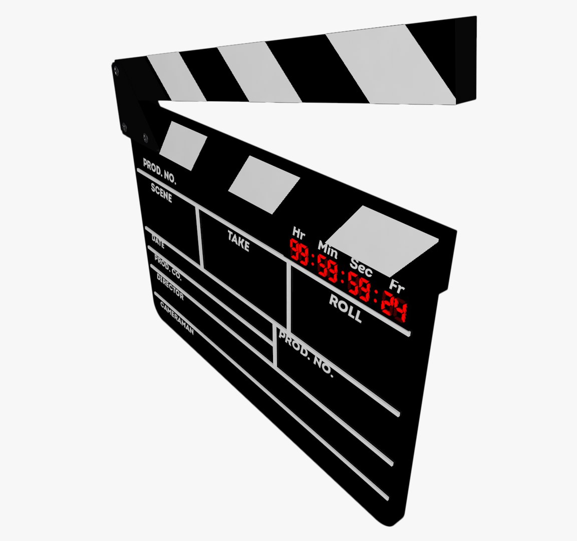 3d Clapperboard Clapper Model