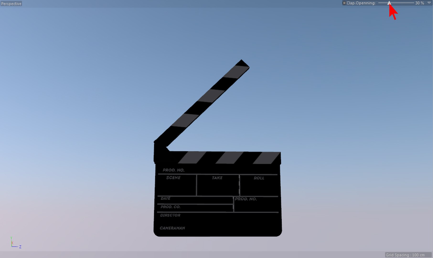 3d Clapperboard Clapper Model