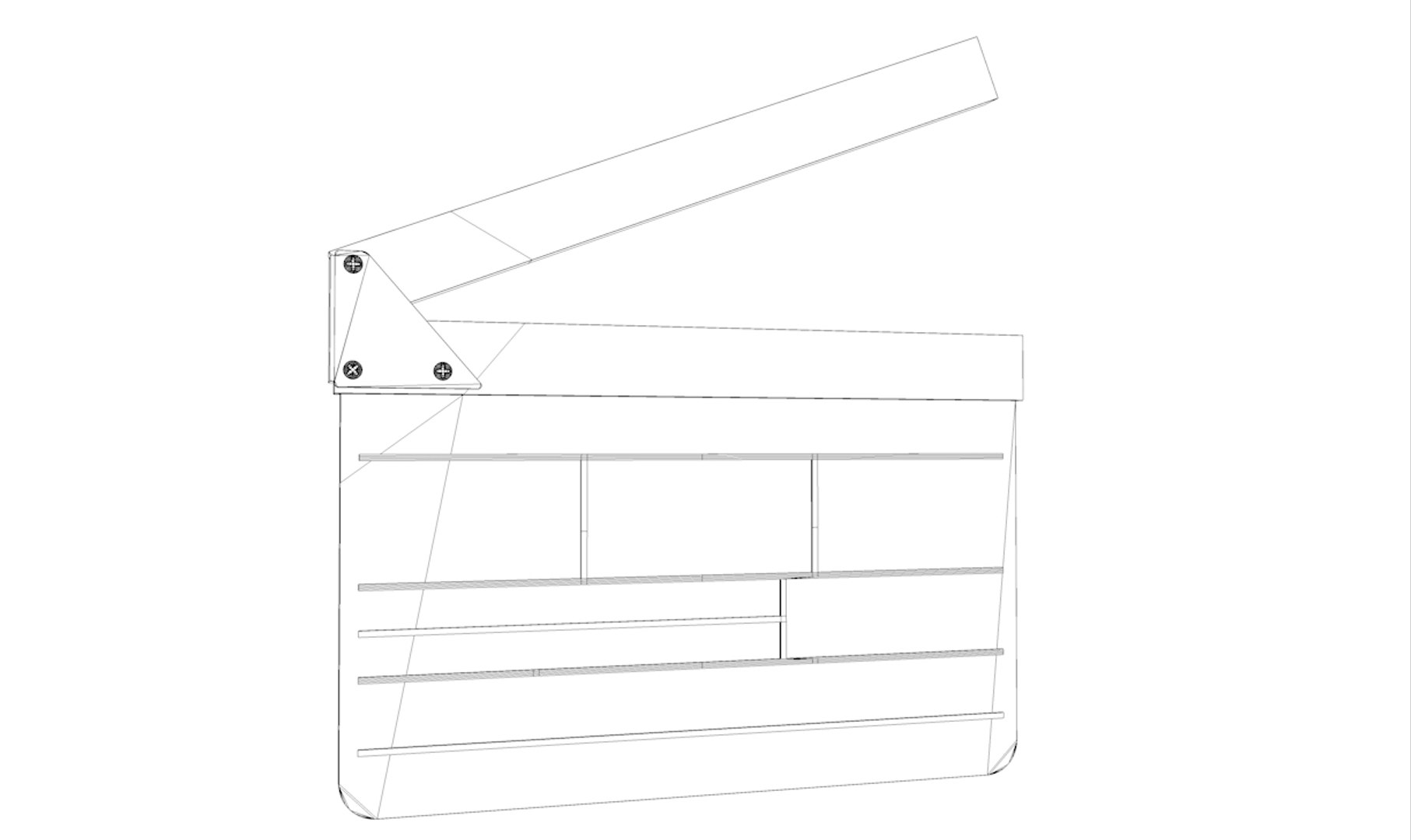 3d Clapperboard Clapper Model